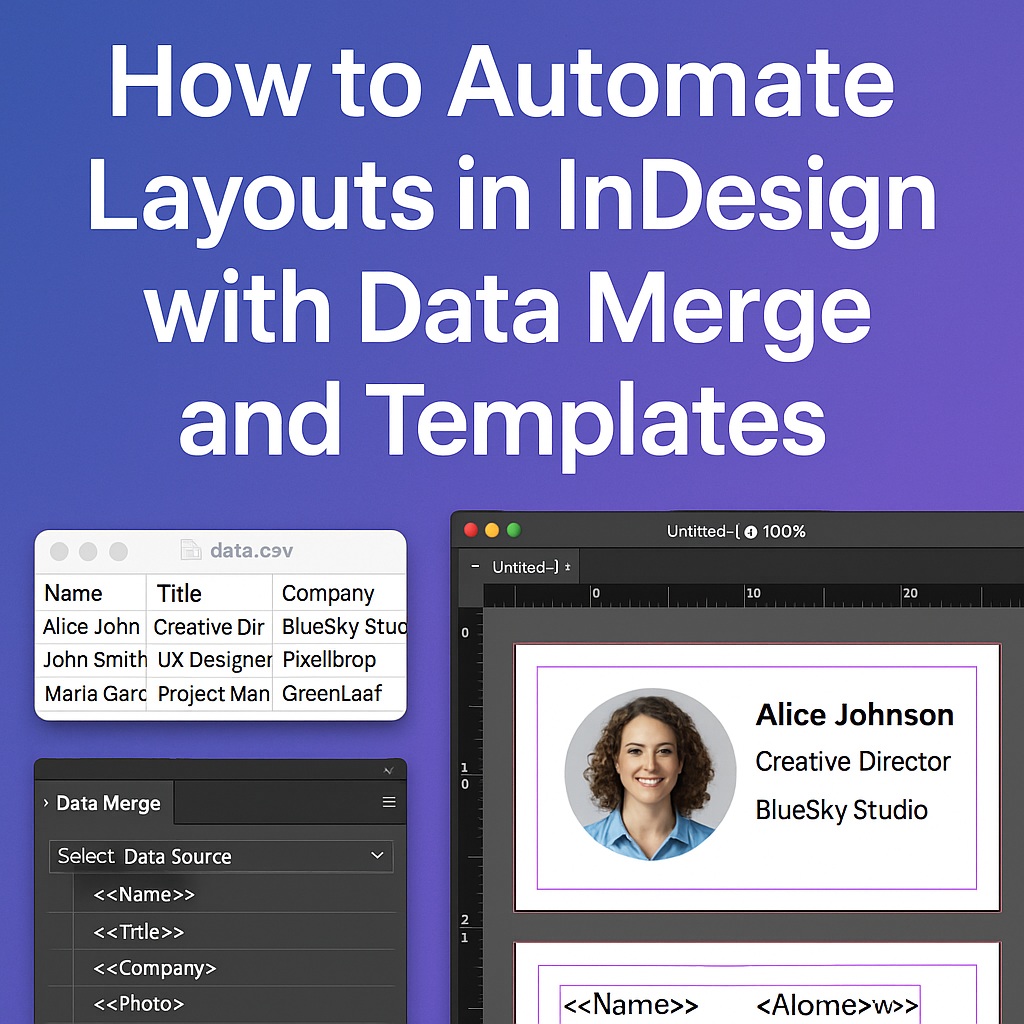 How to Automate Layouts in InDesign with Data Merge and Templates ...
