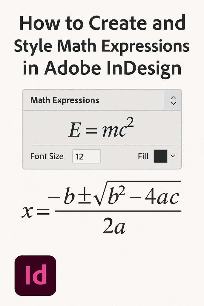 How to Create and Style Math Expressions in Adobe InDesign (Using ...